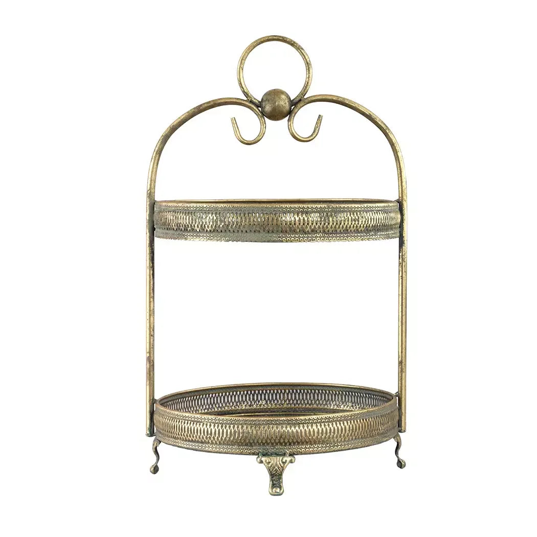 2 Tier Stand - Golden Ball 53cm - Fine Goods Lifestyle