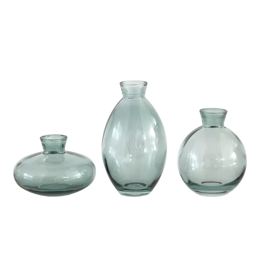 Glass Vase Set - Teal 3 Piece - Fine Goods Lifestyle