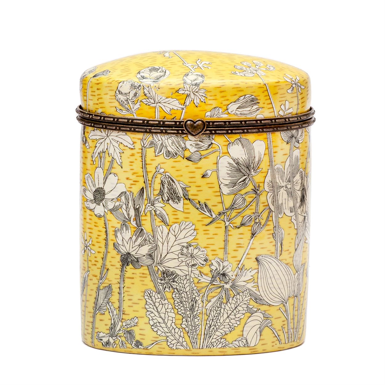 Ceramic Box - Yellow Oval Box - Fine Goods Lifestyle